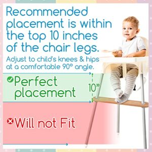 Impresa Bamboo Foot Rest for IKEA High Chair Accessories - High Chair Foot Rest To Increase Your Baby's Comfort While Eating - Impresa Wooden Foot Rest Compatible with IKEA Antilop High Chair and More