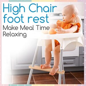 Impresa Bamboo Foot Rest for IKEA High Chair Accessories - High Chair Foot Rest To Increase Your Baby's Comfort While Eating - Impresa Wooden Foot Rest Compatible with IKEA Antilop High Chair and More