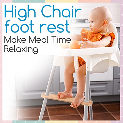 Impresa Bamboo Foot Rest for IKEA High Chair Accessories - High Chair Foot Rest To Increase Your Baby's Comfort While Eating - Impresa Wooden Foot Rest Compatible with IKEA Antilop High Chair and More