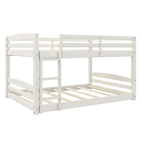 DHP Phoenix Full-Over-Full Floor Bunk Bed, White