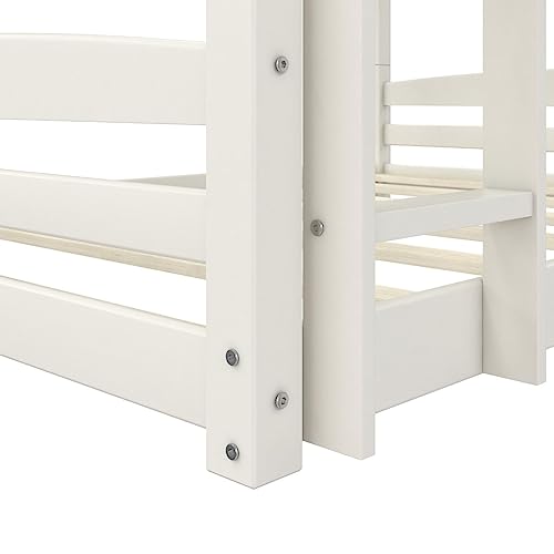 DHP Phoenix Full-Over-Full Floor Bunk Bed, White