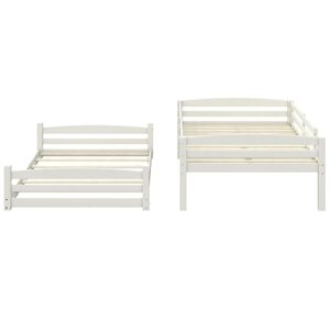 DHP Phoenix Full-Over-Full Floor Bunk Bed, White