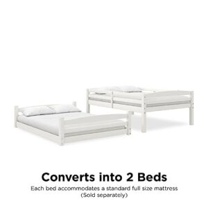 DHP Phoenix Full-Over-Full Floor Bunk Bed, White