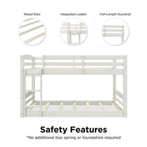 DHP Phoenix Full-Over-Full Floor Bunk Bed, White