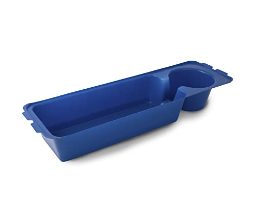 Heavy Duty Clear Plastic Insert/Tray/Cup Holder for Walker Basket (Blue)