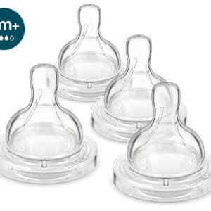 Philips AVENT Anti-Colic Baby Bottle Flow 3 Nipple, 4pk, SCY763/04