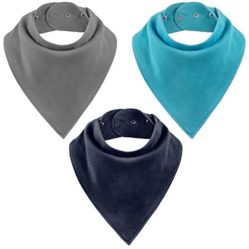 Adult Absorbent Drool Bandana Bibs, Large Soft Bibs Set for Special Needs,Teens,Big Kid 4+ Years Boy Girl Men Women,3 Pack