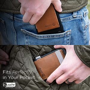 eLusefor Stick-On Phone Wallet & Card Holder for Back of iPhone or Android Case - Saddle Brown