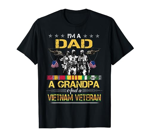 Dad Grandpa Vietnam Veteran Vintage Shirt Military Men's T-Shirt