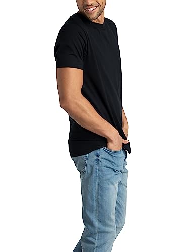 Fruit of the Loom mens Crafted Comfort Artisan Tee (Super Soft, Pima Cotton) T Shirt, Black, Medium US