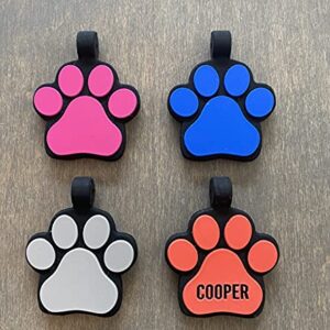 Love Your Pets Soundless Shapes Pet Tag - Deep Engraved Silicone - Double Sided and Engraving Will Last - Includes Shipping with Tracking- Pet ID Tags, Dog Tags, Cat Tags