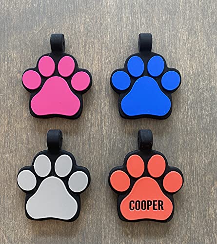 Love Your Pets Soundless Shapes Pet Tag - Deep Engraved Silicone - Double Sided and Engraving Will Last - Includes Shipping with Tracking- Pet ID Tags, Dog Tags, Cat Tags