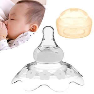 nipple shields for nursing newborn, upgraded 25mm nippleshield for breastfeeding nursing mothers with inverted & sore nipple with carrying case