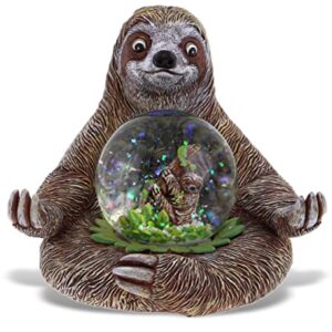 CoTa Global Sloth Snow Globe Decor - Beautiful Pink Sparkle Snow Sloth Figure Decor, Unique Snow Globes for Kids and Adults, Collectible Glitter Globes Ornament for Home, Birthday, Christmas - 45mm