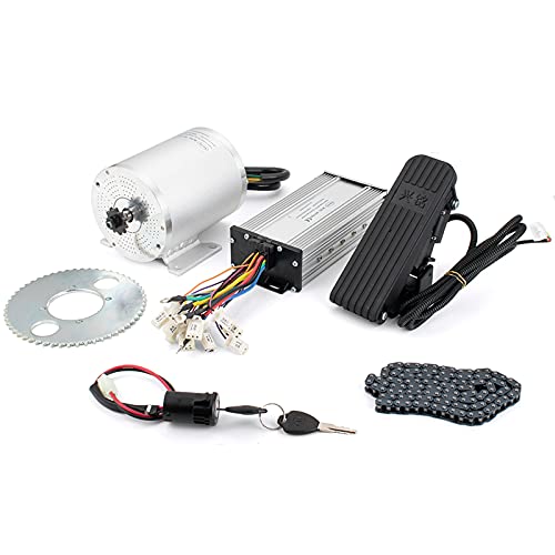 36V Electric Brushless DC Motor Kits 1000W BLDC Mid Motor 3100RPM 27.7A with 30A Speed Controller Handlebar Twist Grip Throttle Go Kart Motor Kit