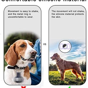 2-Pack Dog Collar Holder Compatible with AirTag, Soft Silicone Waterproof Case for Apple Air Tag Tracker Kids School Bag & Backpack & Dog Pet Collar Loop Holder (Orange/Blue)