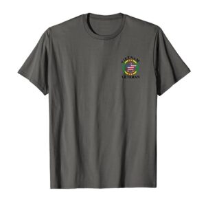 VIETNAM VETERAN - US FLAG / VIETNAM SERVICE RIBBON STAR LOGO T-Shirt