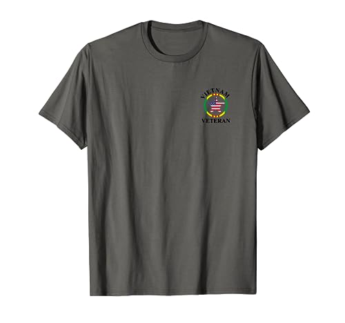 VIETNAM VETERAN - US FLAG / VIETNAM SERVICE RIBBON STAR LOGO T-Shirt