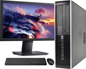 hp elite 6300 desktop computer pc, intel core i7 processor, 16gb ram, 128gb m.2 ssd + 1tb hard drive, wifi & bluetooth, wireless keyboard and mouse, 22 inch fhd led monitor, windows 10 (renewed)