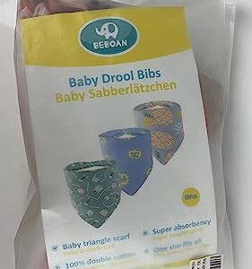 BEBOAN Baby Bandana Drool Bibs, 10-Pack Newborn Bibs for Toddler Girls Drooling Teething, 100% Organic Cotton Soft and Absorbent Baby Bibs, Adjustable Size (Girl)