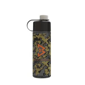 TOAK Reusable Water Bottle Starter Kit - Includes 3 Caps to Mix With Your Water, Portable Tea of a Kind Flavor Caps (Beast Mode Bottle)