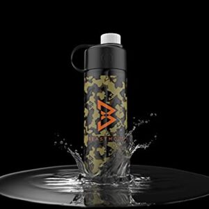 TOAK Reusable Water Bottle Starter Kit - Includes 3 Caps to Mix With Your Water, Portable Tea of a Kind Flavor Caps (Beast Mode Bottle)