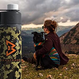 TOAK Reusable Water Bottle Starter Kit - Includes 3 Caps to Mix With Your Water, Portable Tea of a Kind Flavor Caps (Beast Mode Bottle)