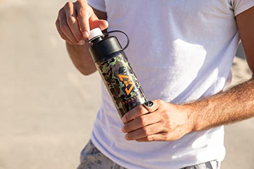 TOAK Reusable Water Bottle Starter Kit - Includes 3 Caps to Mix With Your Water, Portable Tea of a Kind Flavor Caps (Beast Mode Bottle)