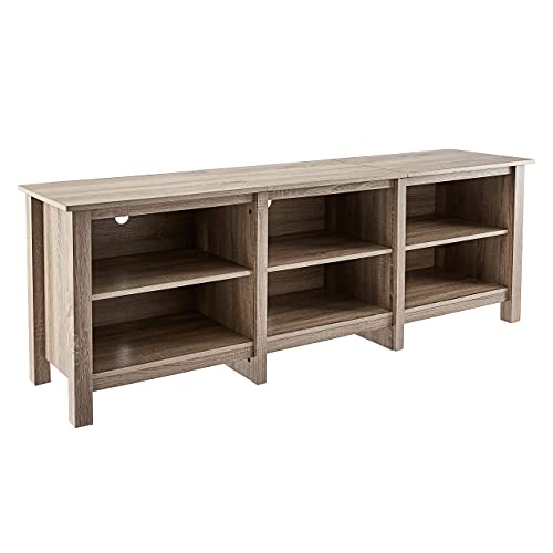 ROCKPOINT 70inch TV Stand Storage Media Console Entertainment Center,Driftwood