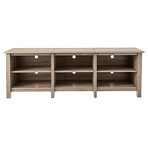 ROCKPOINT 70inch TV Stand Storage Media Console Entertainment Center,Driftwood