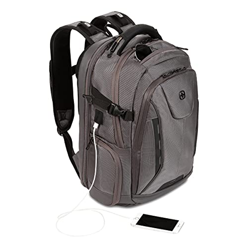 SwissGear ScanSmart Laptop Bag, Grey Ballistic, Fits 15-Inch Notebook