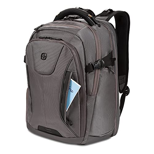 SwissGear ScanSmart Laptop Bag, Grey Ballistic, Fits 15-Inch Notebook