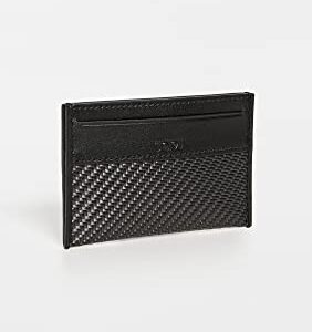 TUMI Men's Slim Card Case, Carbon, Black, One Size