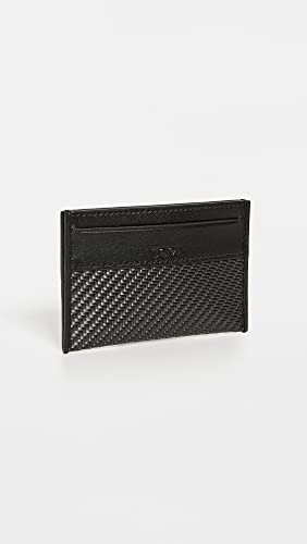 TUMI Men's Slim Card Case, Carbon, Black, One Size