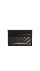 tumi men's slim card case, carbon, black, one size