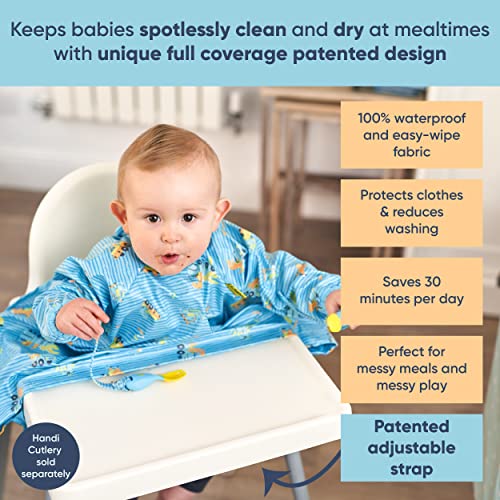 BIBaDO Mess Proof Baby Feeding Bibs, Long Sleeve Weaning Essential 6 to 36 Months Toddlers Shirt Bib, Waterproof, Machine Washable