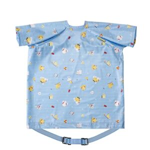 bibado - coverall baby feeding bibs, weaning bib, easy to clean baby bibs for eating, adjustable high chair catch all sleeved bibs, toddler bib, short sleeve feeding bibs