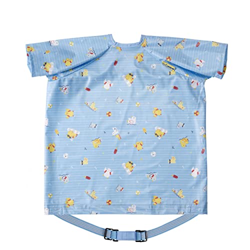 BIBaDO - Coverall Baby Feeding Bibs, Weaning Bib, Easy to Clean Baby Bibs for Eating, Adjustable High Chair Catch All Sleeved Bibs, Toddler Bib, Short Sleeve Feeding Bibs