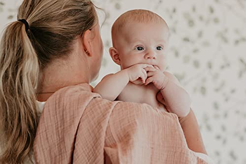 BIBS Cuddle Cloth | 2-Pack of 100% Organic Cloths | Perfect Nursing & Changing Mat Cover | Soft & Absorbent | Made in Denmark | Measures 27" x 27" (Sage)