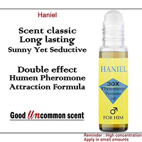 Haniel Travel Size Cologne For Men, Mens Cologne, Feromonas Para Atraer Mujer, Men's Fragrances, Pheromone Cologne for Men, Roll on Pheromone Perfume Oil Mens Cologne, Intimate Partner Exotic Perfume