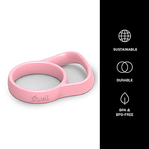 S'well Traveler Handle, Pink Topaz - On The Go Accessory for Your Bottle - Innovative Design and Flexible Grip Crafted from BPA-Free Soft Silicone