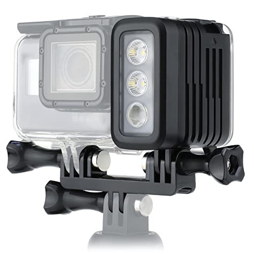 SOONSUN Diving Light High Power Rechargeable Dimmable Waterproof LED Video Light Fill Night Light for GoPro Max Hero 11/10/9/8/7/5/6/5/4/3+/3/2 Fusion Session SJCAM AKASO Yi DJI OSMO Action Camera