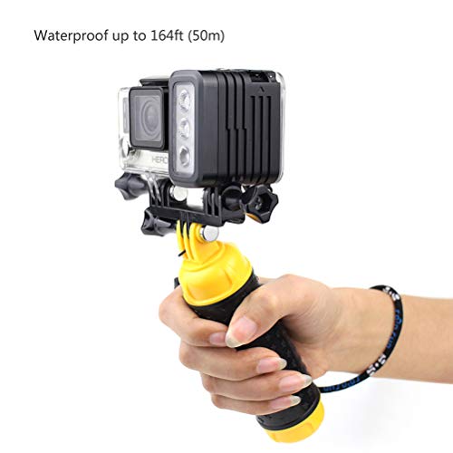 SOONSUN Diving Light High Power Rechargeable Dimmable Waterproof LED Video Light Fill Night Light for GoPro Max Hero 11/10/9/8/7/5/6/5/4/3+/3/2 Fusion Session SJCAM AKASO Yi DJI OSMO Action Camera