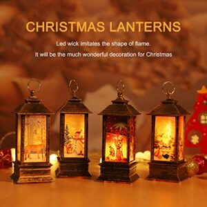 JEDAWN Christmas Decorations Christmas Snow Globe Christmas Lantern Christmas Candle Holder Christmas Indoor Decor Xmas Gifts with Christmas Decorative Lantern