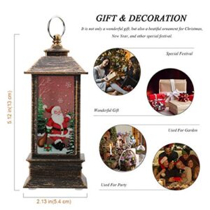 JEDAWN Christmas Decorations Christmas Snow Globe Christmas Lantern Christmas Candle Holder Christmas Indoor Decor Xmas Gifts with Christmas Decorative Lantern