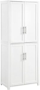 crosley furniture savannah tall pantry, white