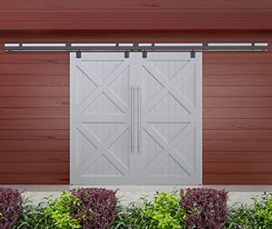 diyhd 12ft box track double sliding barn door hardware