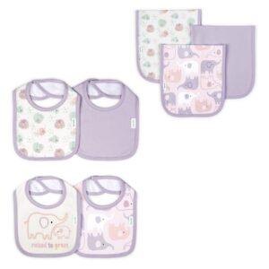 ingenuity easy eater 4-pack baby bib set - grazy & easy eater 3-pack baby burp cloth set - grazy