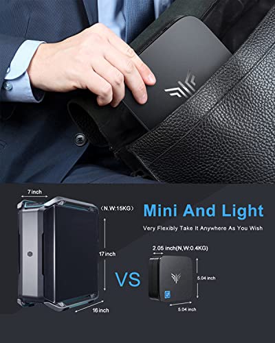 KAMRUI Mini PC, AK1 PRO 12GB RAM 256GB SSD Mini Desktop Computer Intel Celeron N5105 Processor,Quad Core Micro Computer 4K, Support 2.5-inch SSD, 2.4G/ 5.0G WiFi, Gigabit Ethernet, HTPC