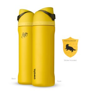 Owala Harry Potter FreeSip Insulated Stainless Steel Water Bottle with Straw, BPA-Free Sports Water Bottle, Great for Travel, 24 Oz, Hufflepuff